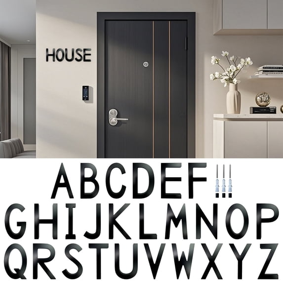 Floating Acrylic House Numbers and Letters with Mounting Hardware ...