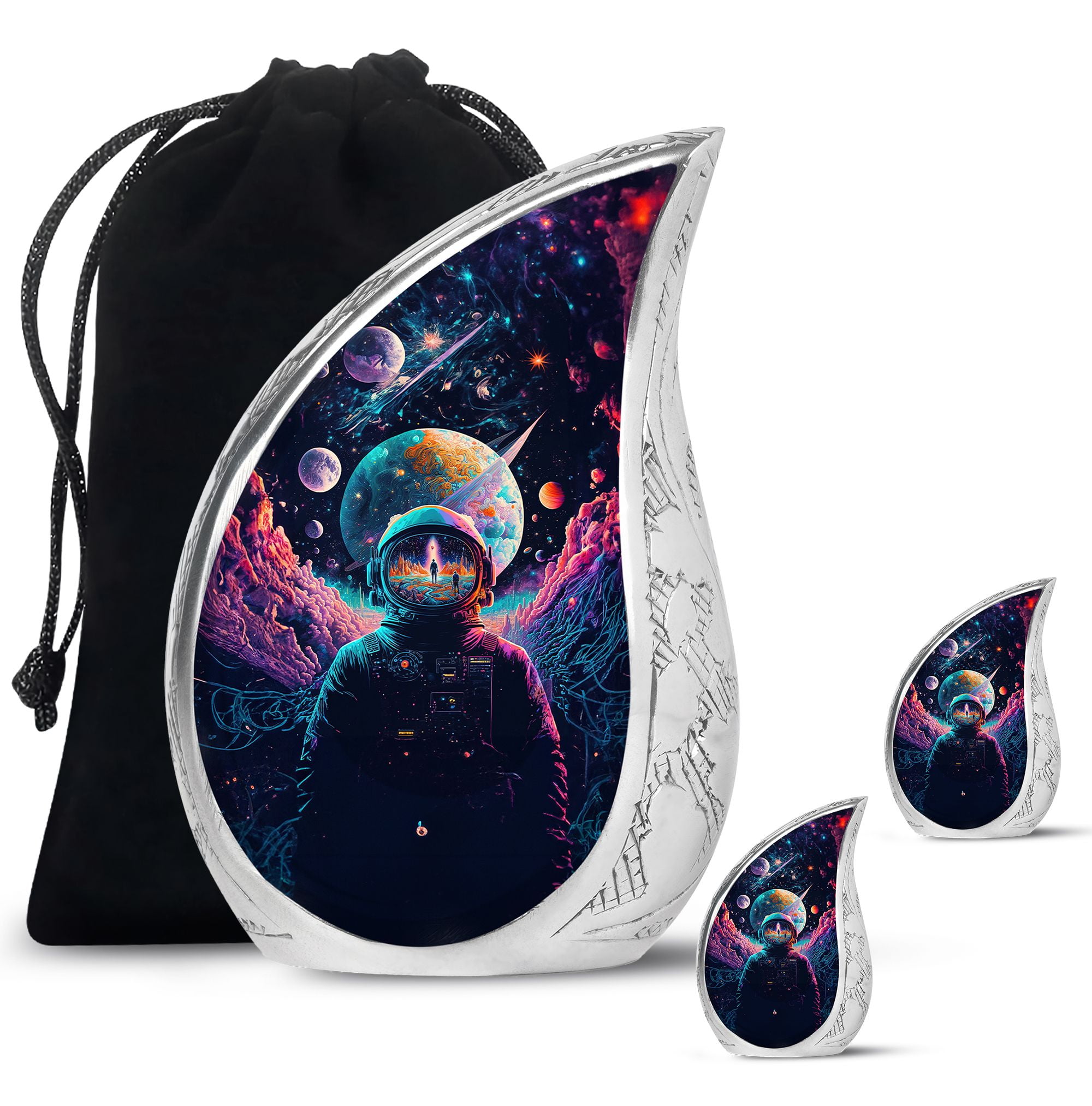 Floating Astronaut Large Urn For Ashes Adult Male - Burial Small Urns ...