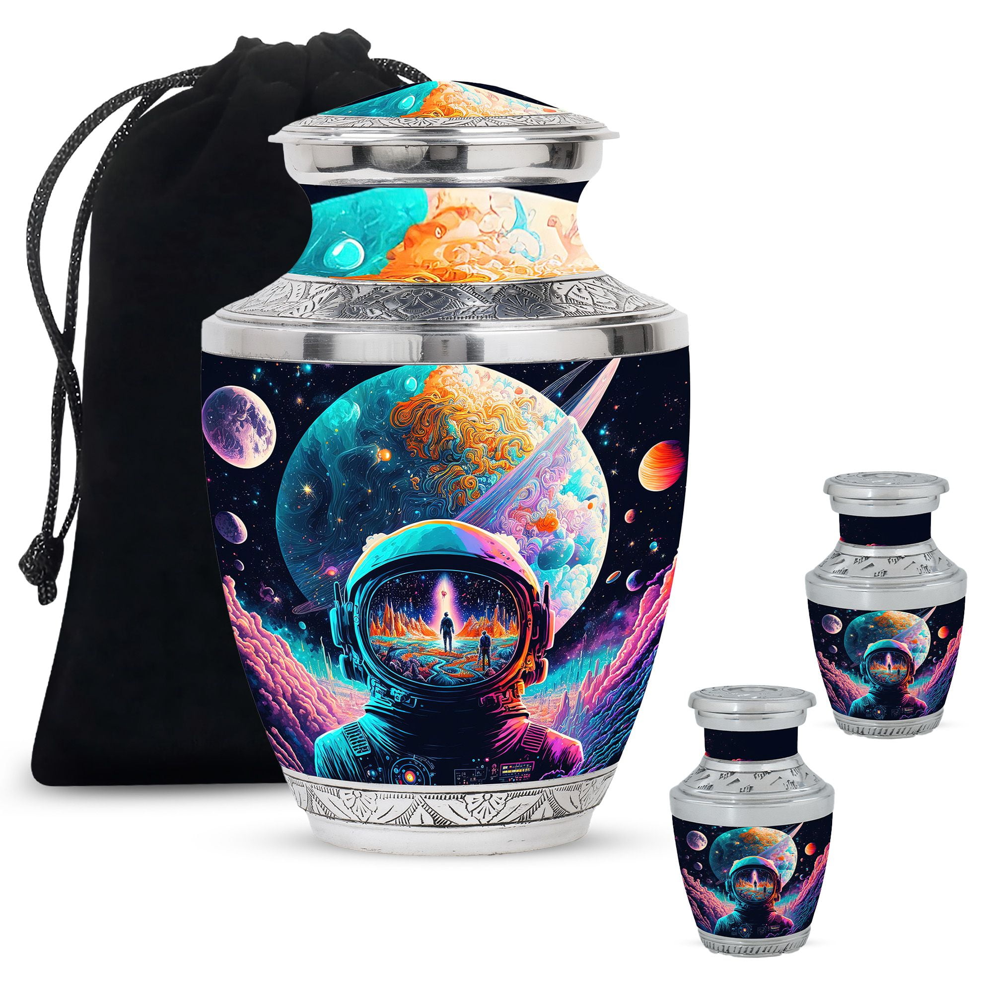 Floating Astronaut Memorial Large Urn For Ashes Adult Male - Small Urns ...