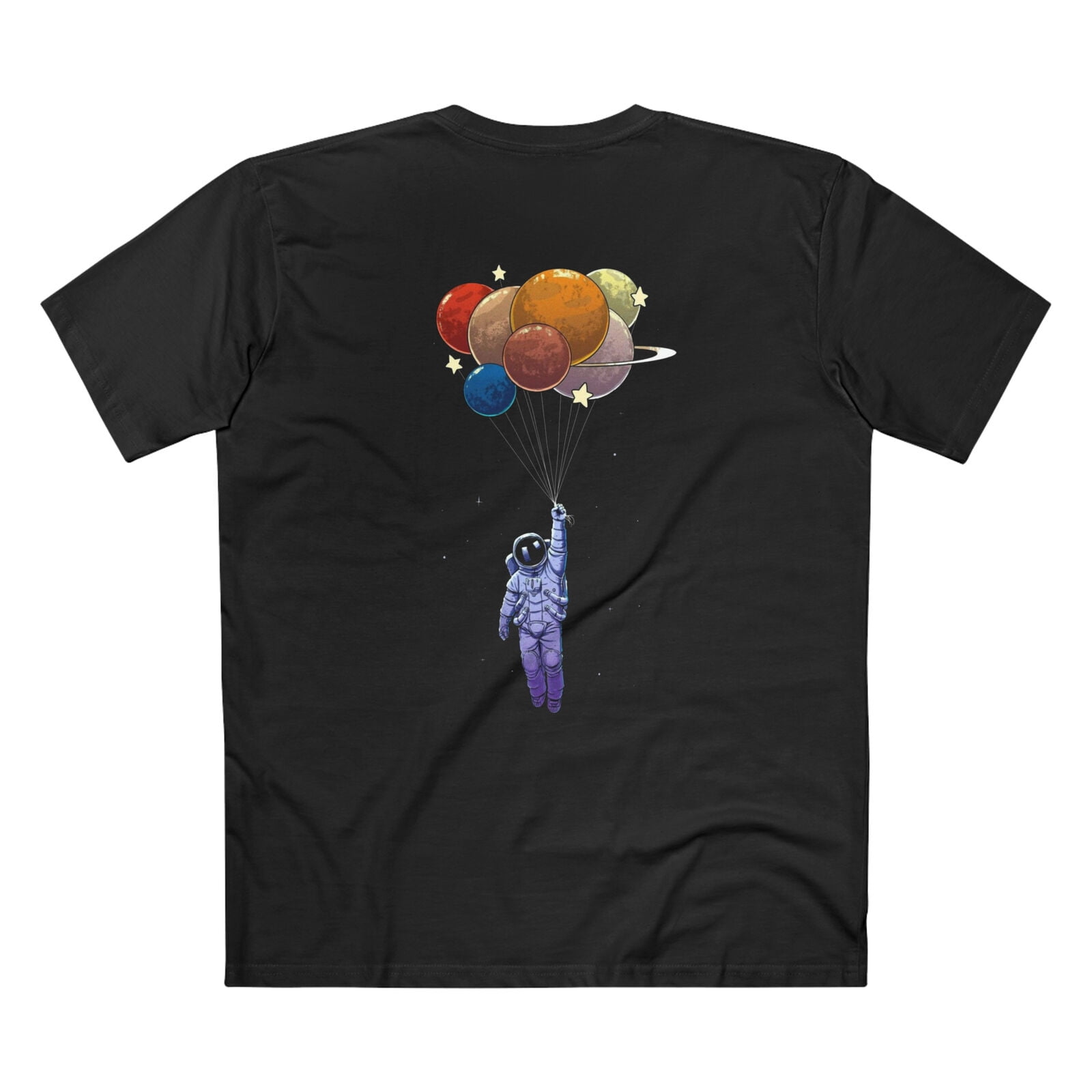 Floating Astronaut Space Planets Balloons T-shirt Men's - Walmart.com