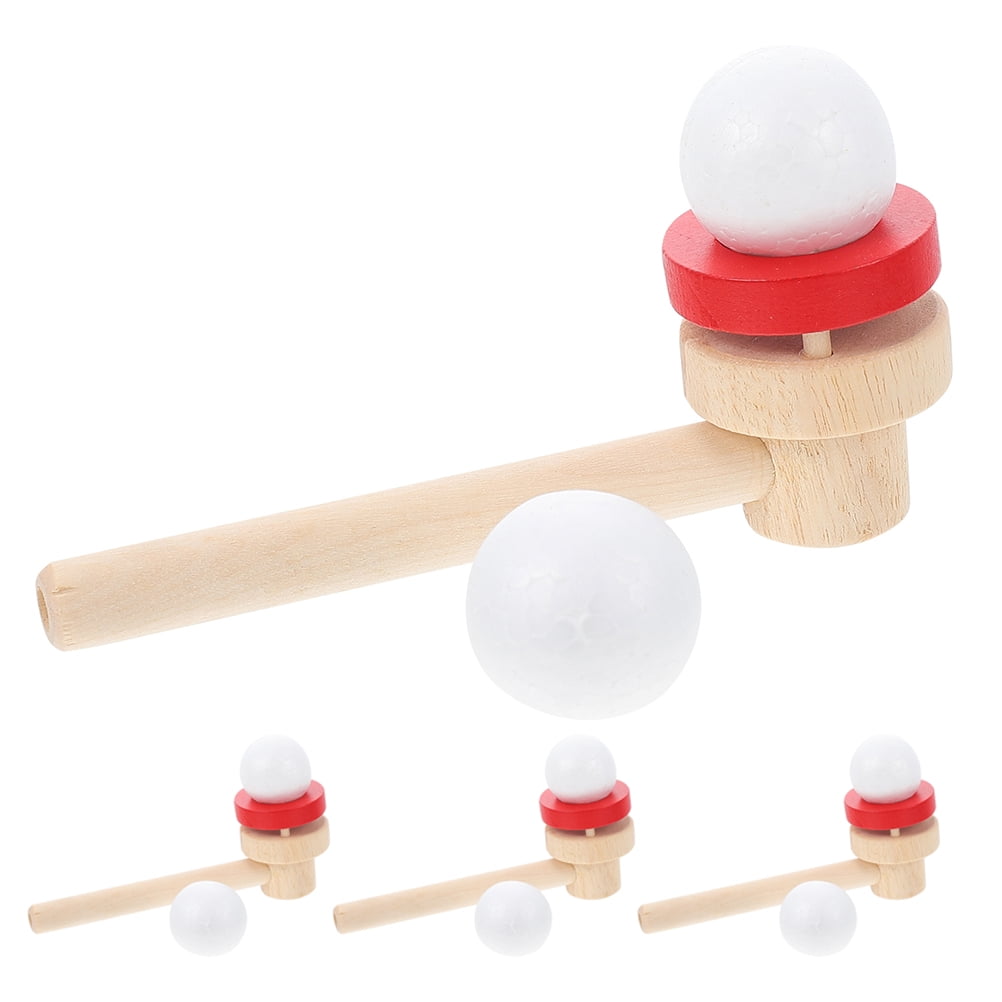 Floating Ball,4Pcs Floating Blow Pipe Balls Game Toys Wood Blowing Pipe ...