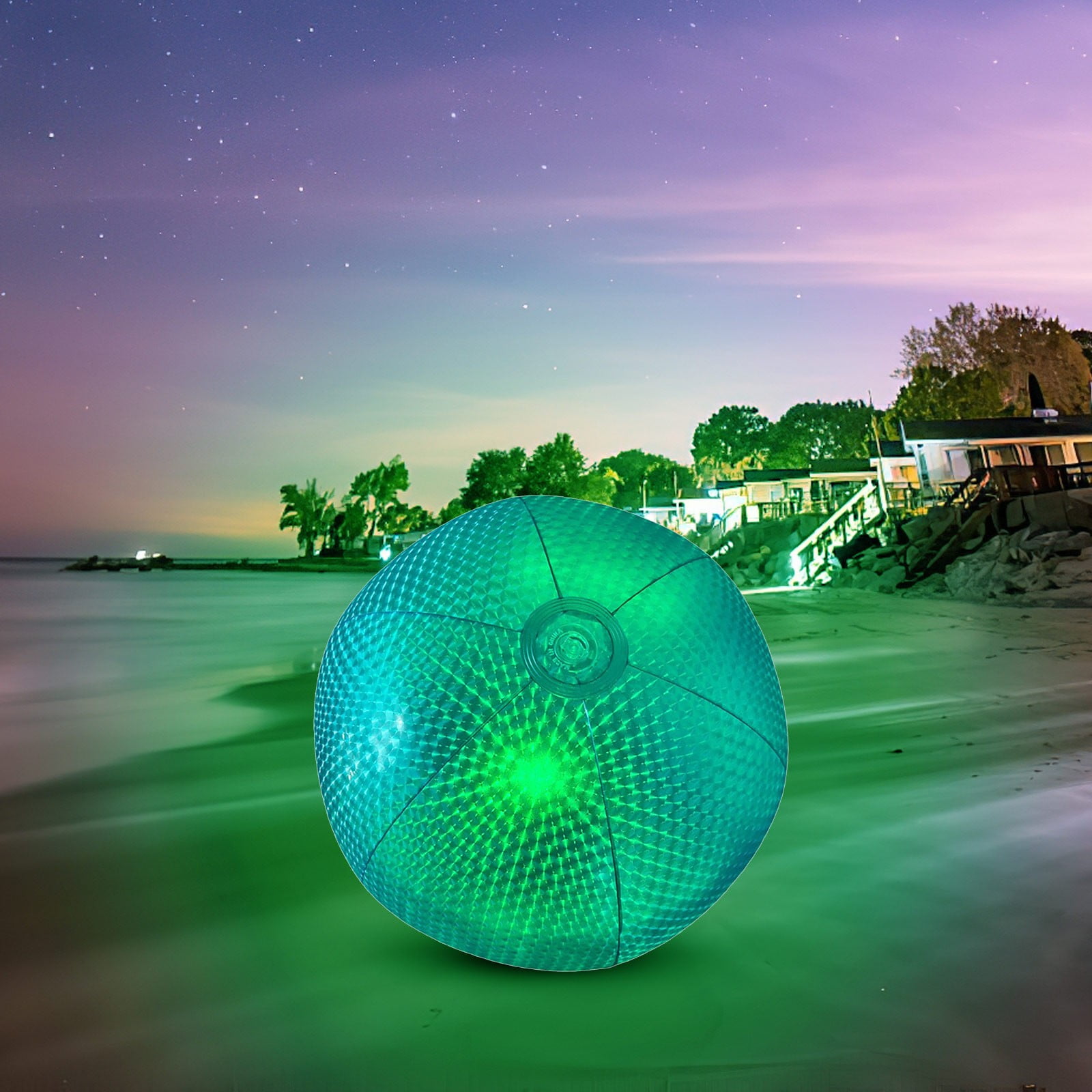 Floating Ball Pool Light Solar Powered, 15 Inch Inflatable Hangable ...