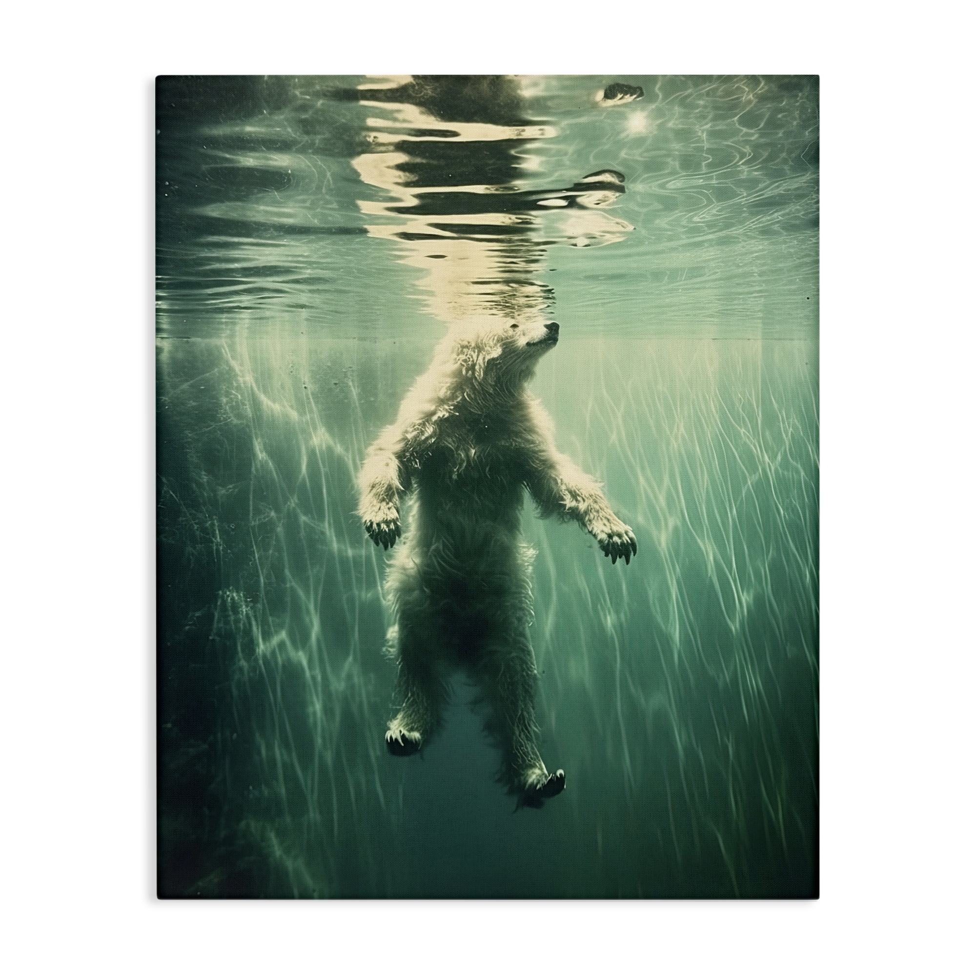 Floating Bear Underwater Canvas Wall Art, design by Decent Exposures ...