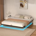 Floating Bed Frame with Smart LED Lights Metal Platform Bed Easy ...