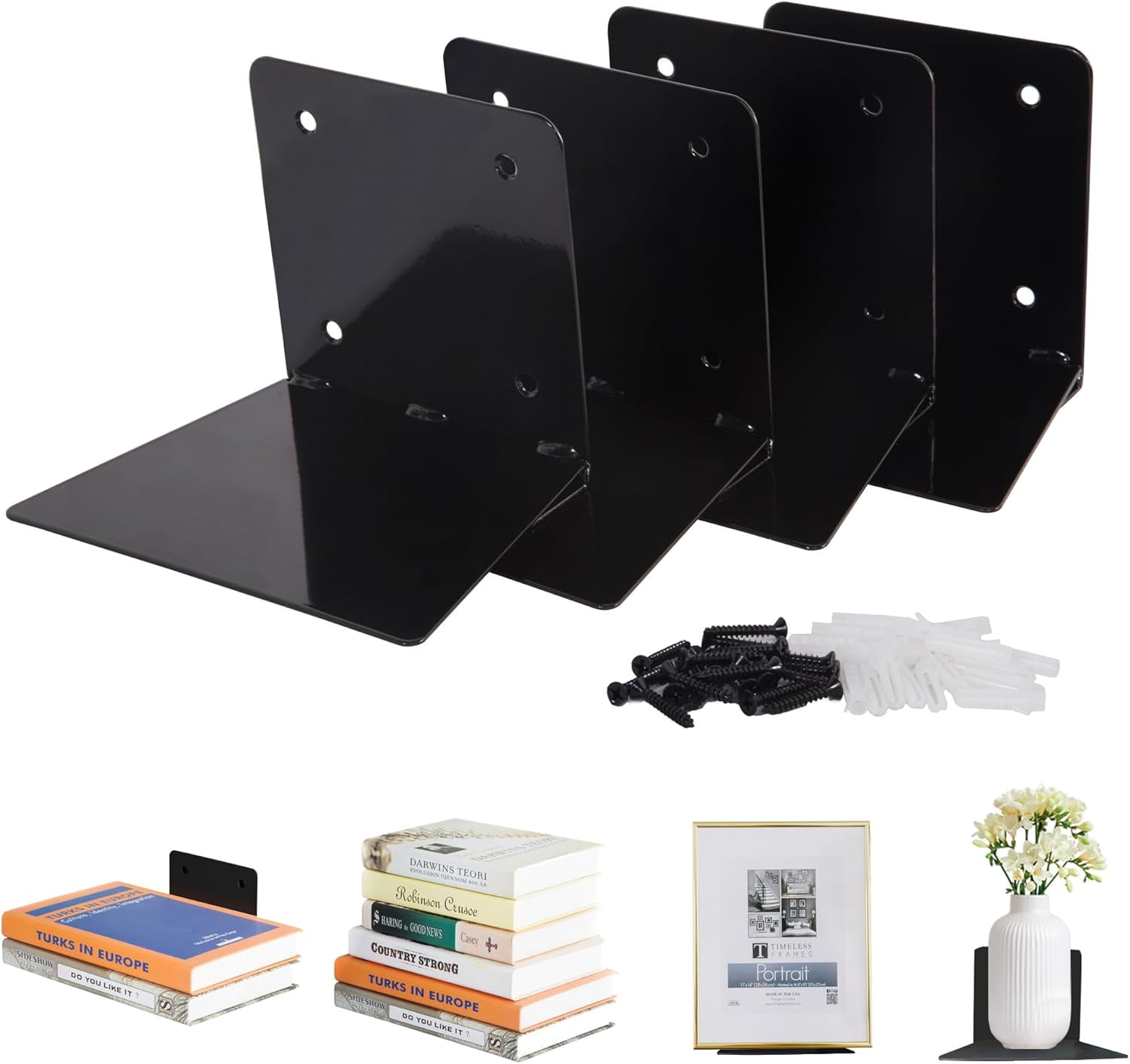 Floating Book Shelves for Wall Mounted Invisible Floating Bookshelves ...