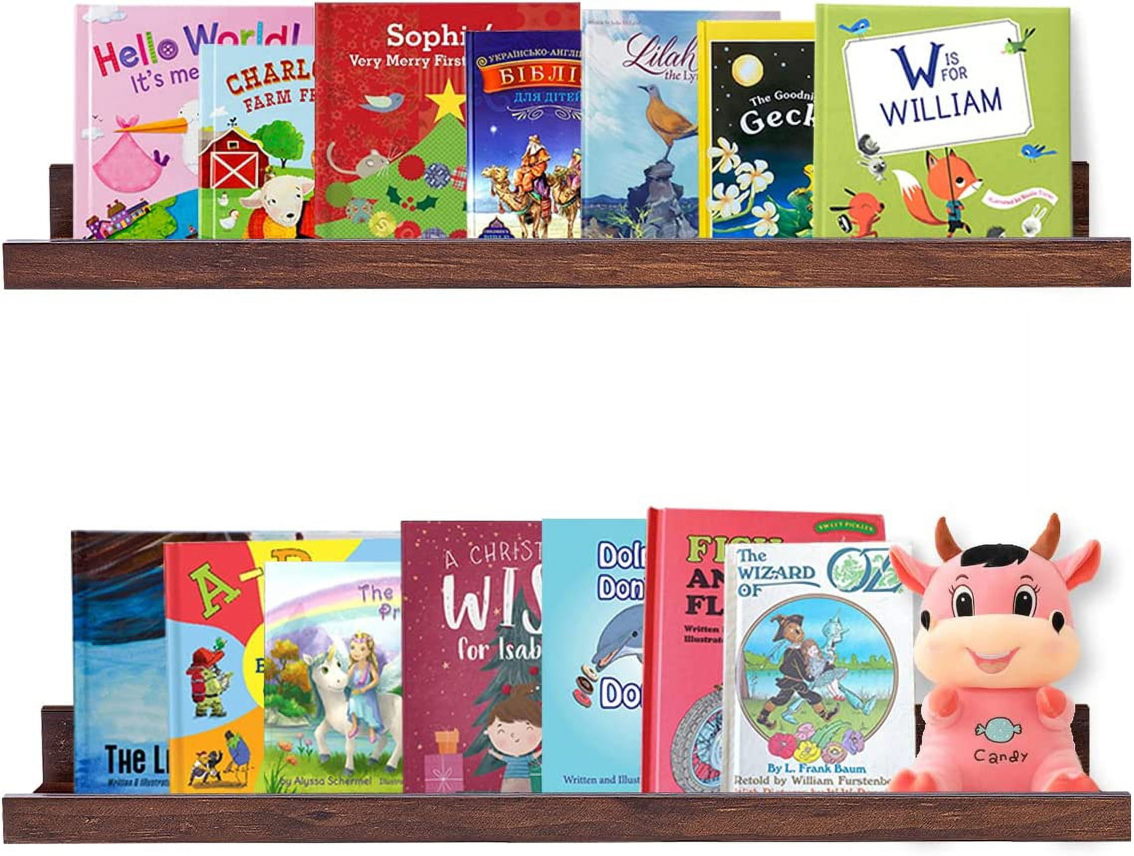 Floating Book Shelves Wall Mounted Photo Shelf Picture Ledge Deep ...