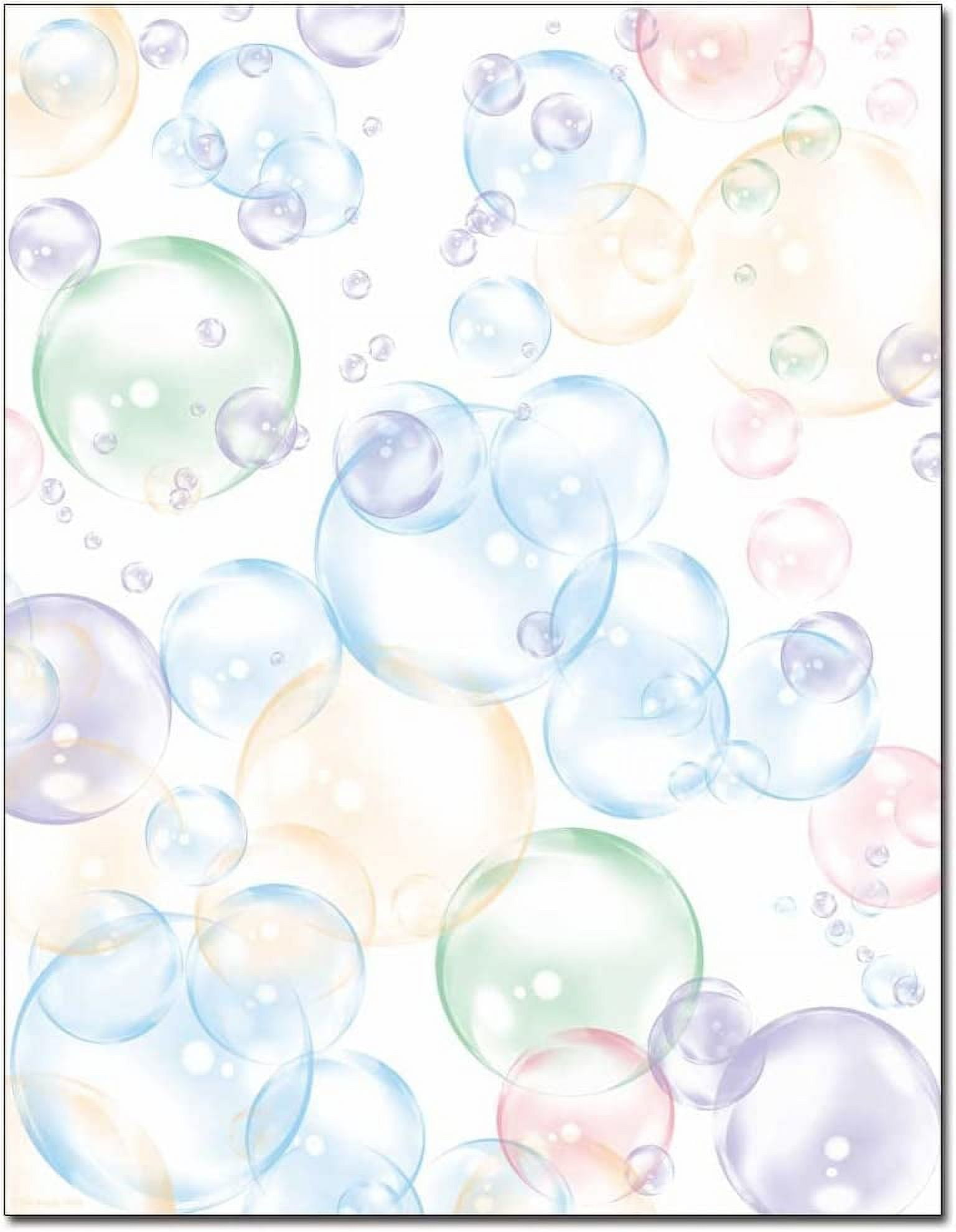 Floating Bubbles Letterhead Laser & Inkjet Printer Paper, 100 pack ...