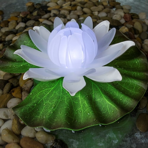 Floating Candles Floating Lily Pad Light Multi-Function White Amber ...