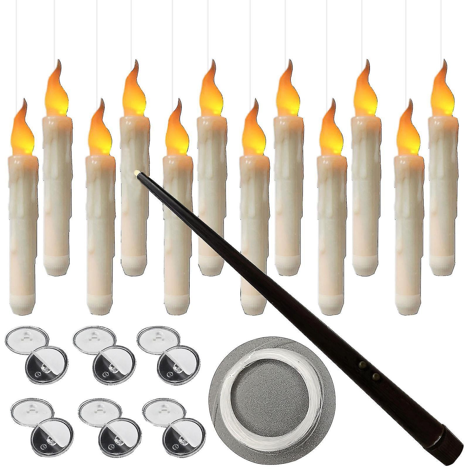 Floating Candles With Wand Remote Control, 12 Pack Led Flameless ...