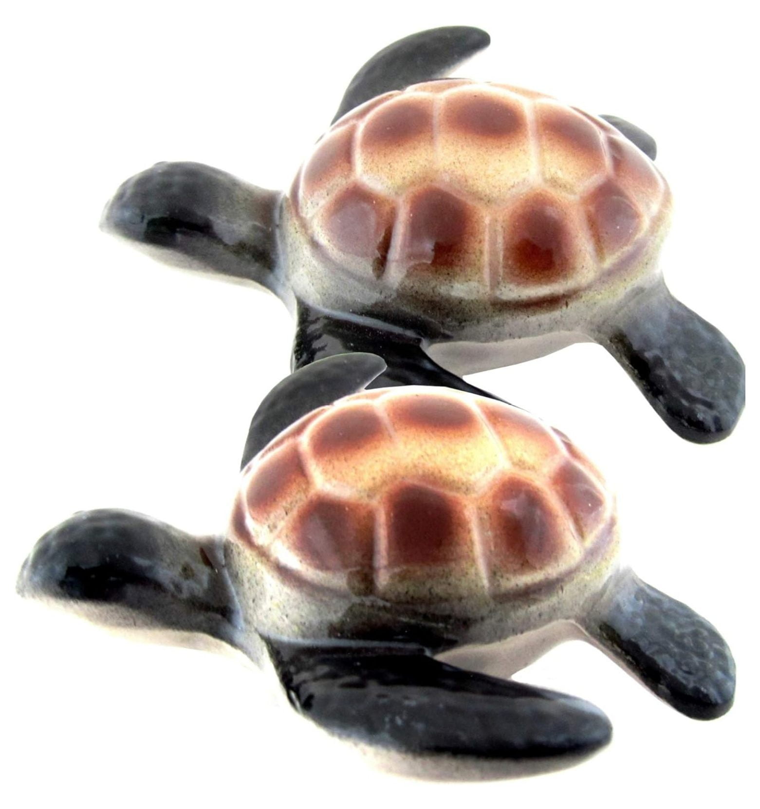 Floating Ceramic Turtle Figurine- Sea Turtle for Pond Decoration, Water ...