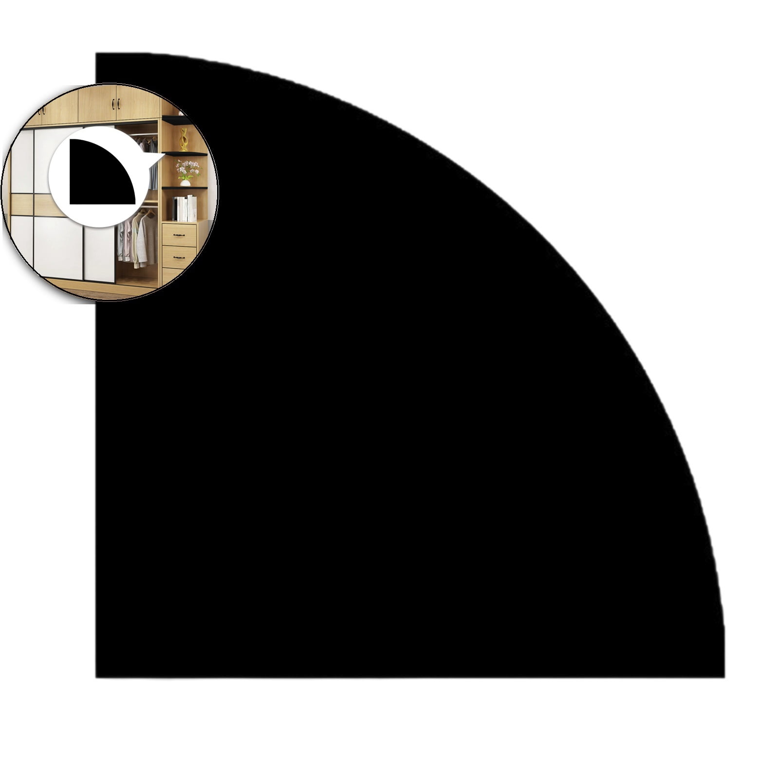 Floating Corner Shelf – Wall Mounted Wooden Storage Rack (8.66x8.66in ...