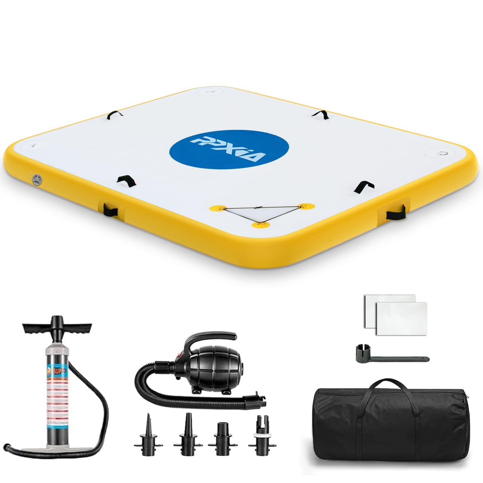 Floating Dock 8FT × 8FT Inflatable Dock Floating Platform For Lakes 6 ...