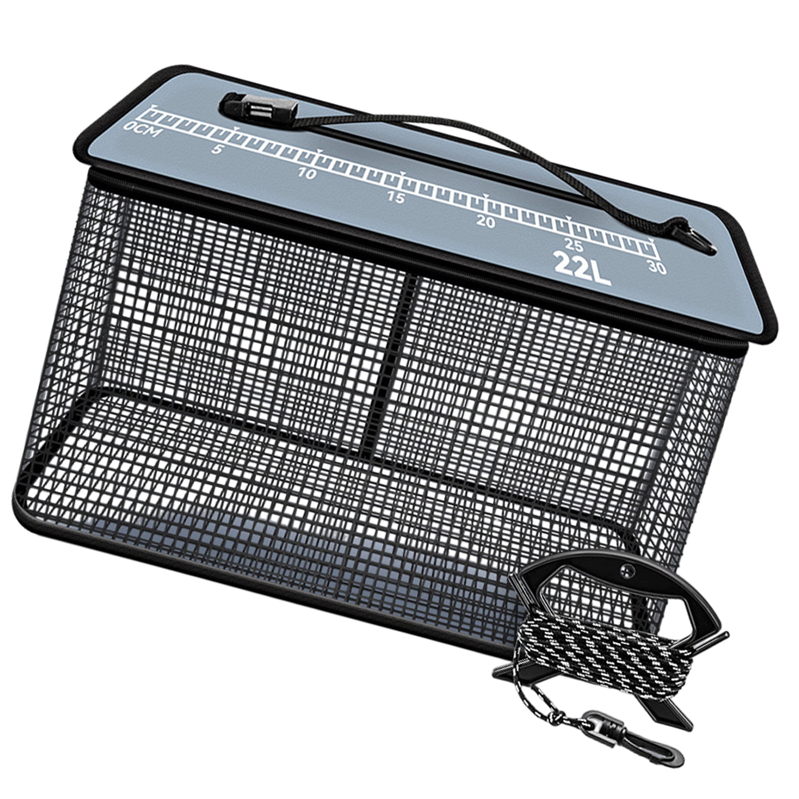 Floating Fish Basket Foldable Nylon Fishing Basket with Handle & 5m ...