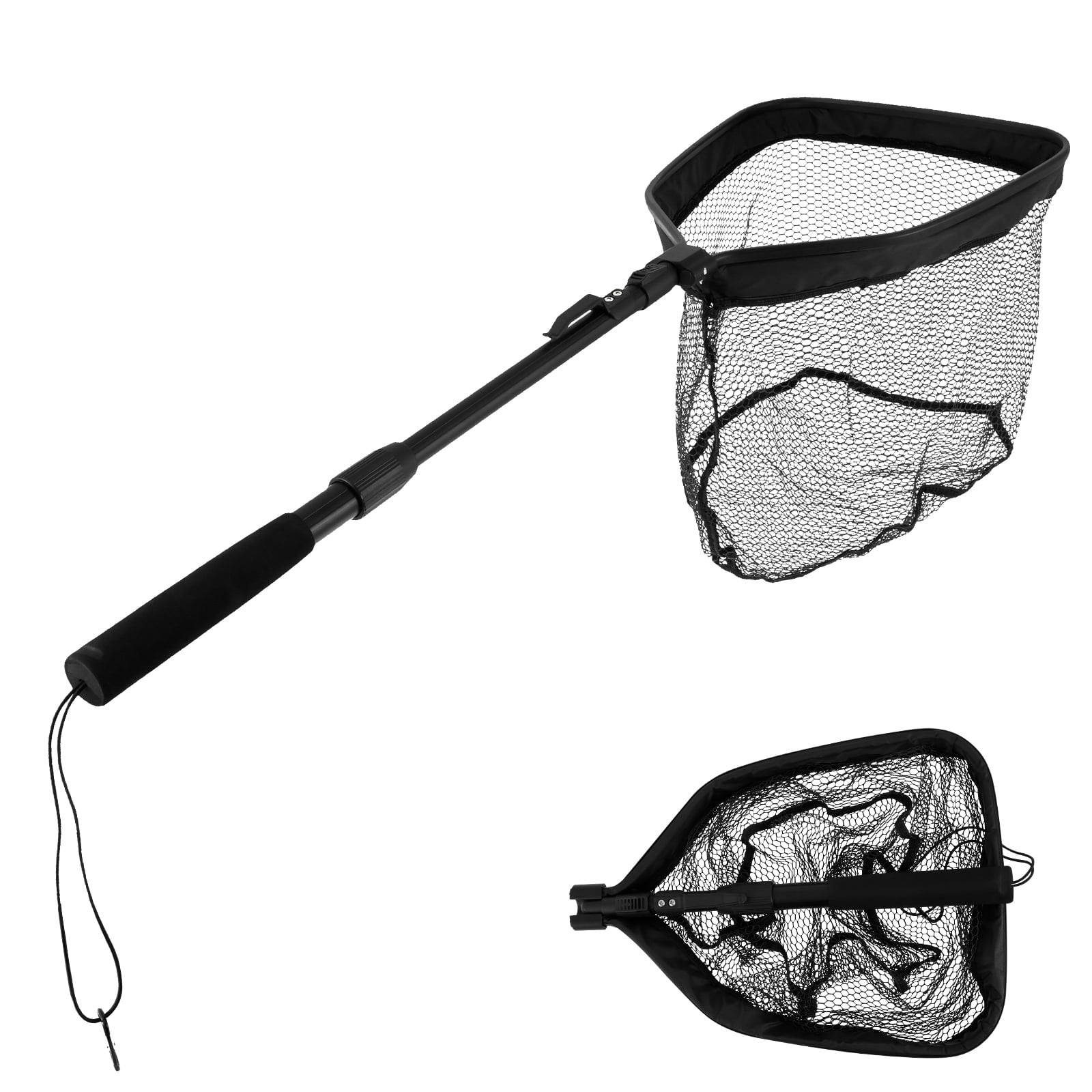 Floating Fishing Net Foldable Nylon Coated Fish Landing Net with ...