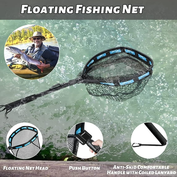 Floating Fishing Net for Steelhead, Salmon, Bass, Trout, Catfish ...