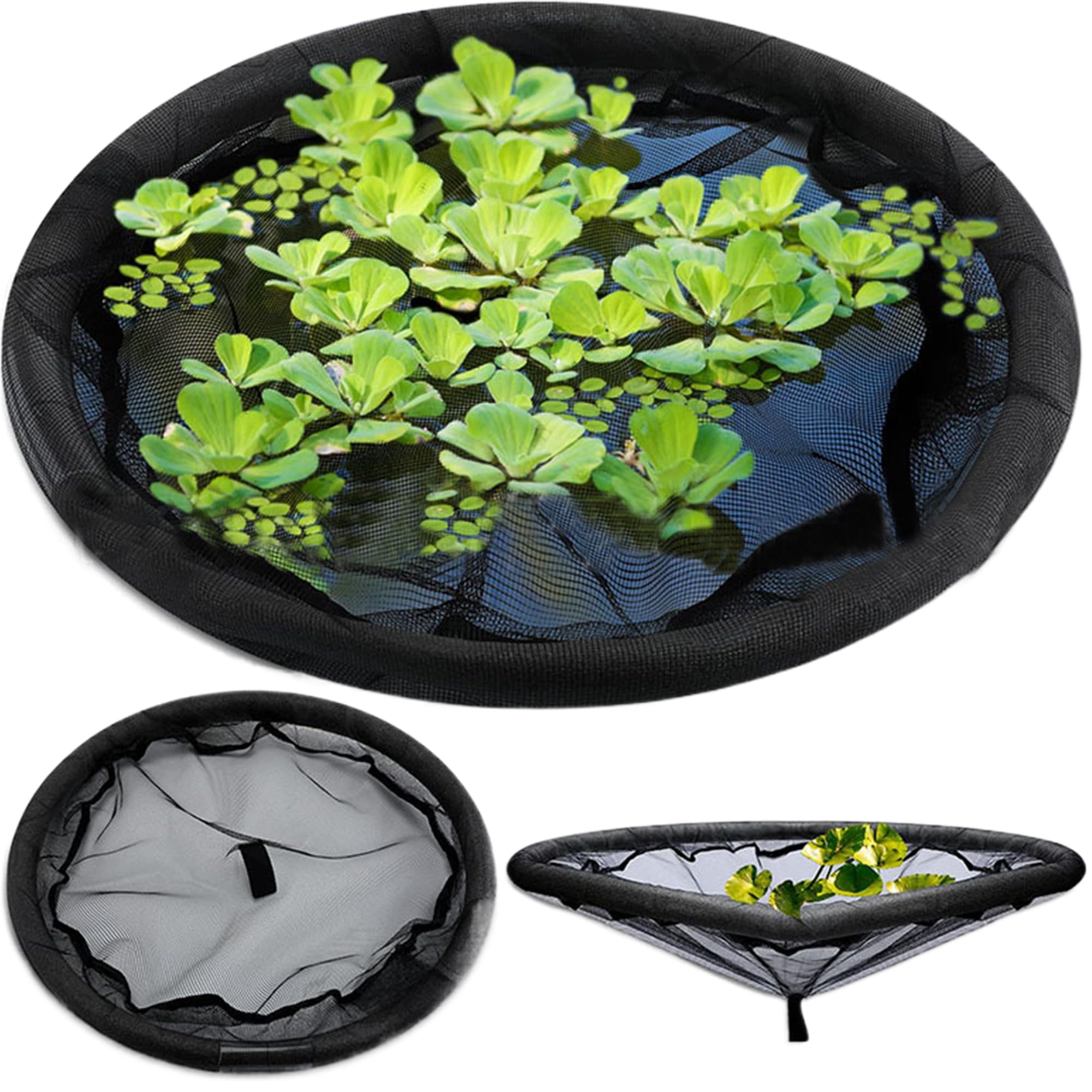 Floating Flora Fish Barrier, 18.3" Floating Island Plant Protector, Floating Pond Planter, Round ...