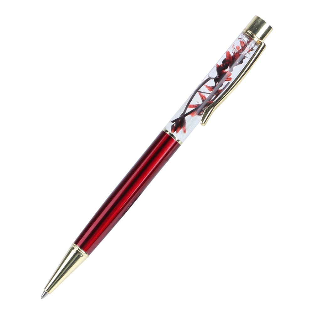 Floating Flower Metal Oil Pen Writing Signatures Calligraphy Ballpoint ...