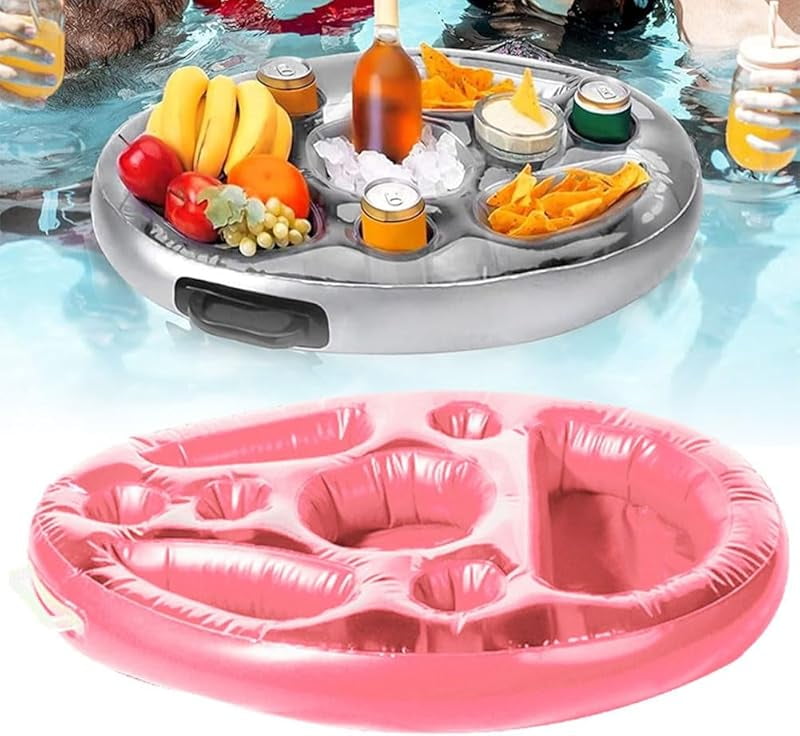 Floating Food Holder, Inflatable Floating Drink Holder, Drink Floaties ...