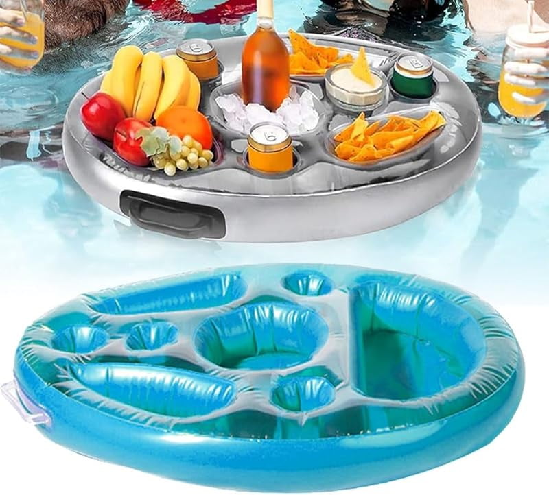 Floating Food Holder, Inflatable Floating Drink Holder, Drink Floaties ...
