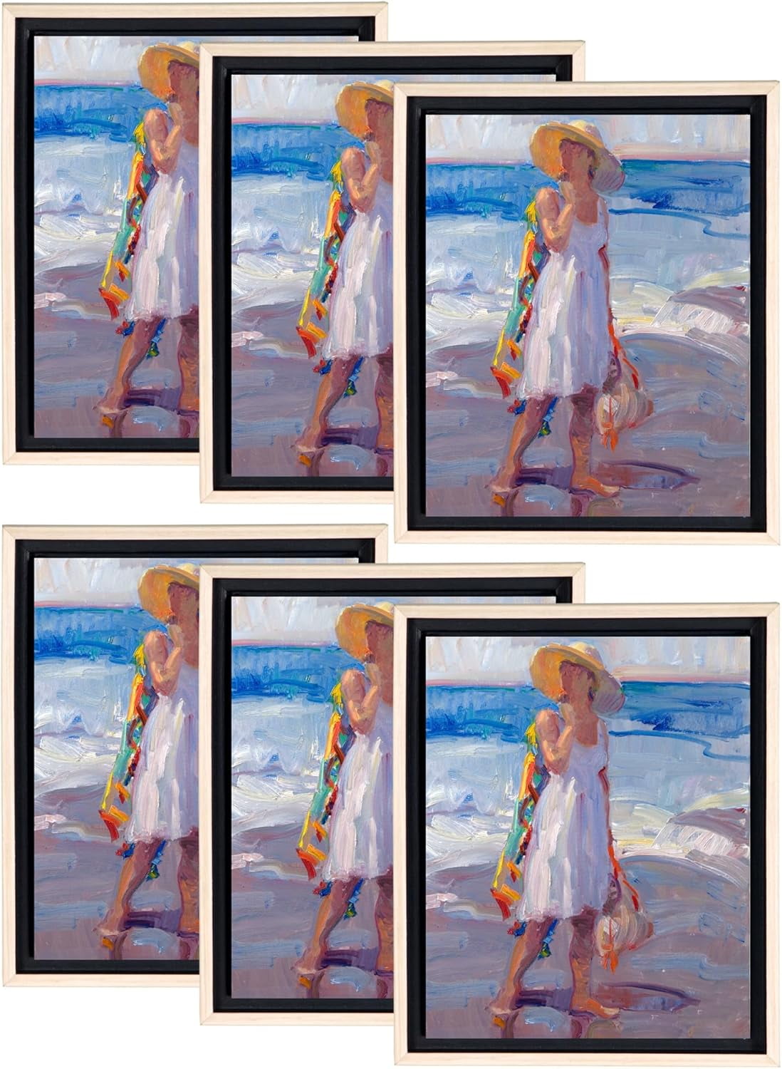 Floating Frame For 34 Deep Canvases 5x7 Natural Ideal For Galleries Home Wood Floater
