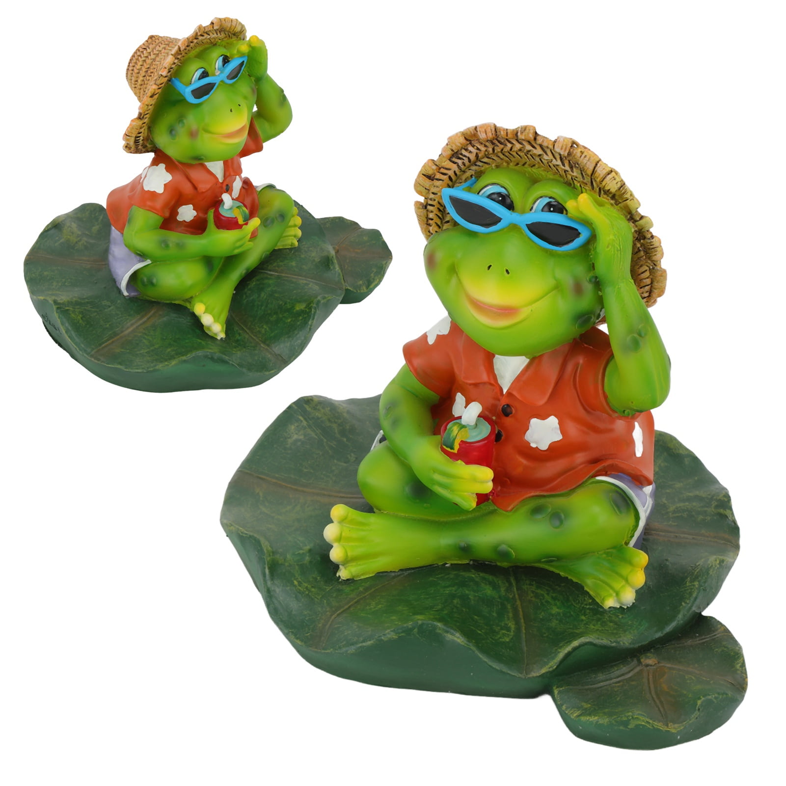 Floating Frog Statue, Cute Resin Frog Sculpture Garden Ornament for ...