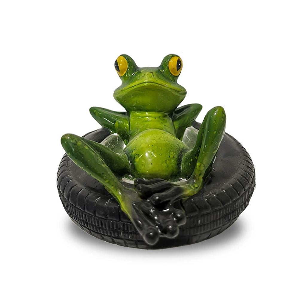 Floating Frogs for Ponds, Cute Frog Statues Pond Floating Decoration for Garden Outdoor, Resin ...