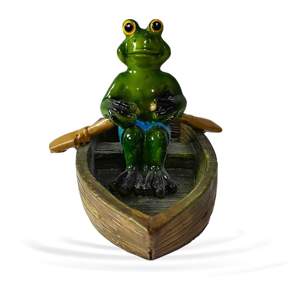 Floating Frogs for Ponds, Cute Frog Statues Pond Floating Decoration for Garden Outdoor, Resin ...