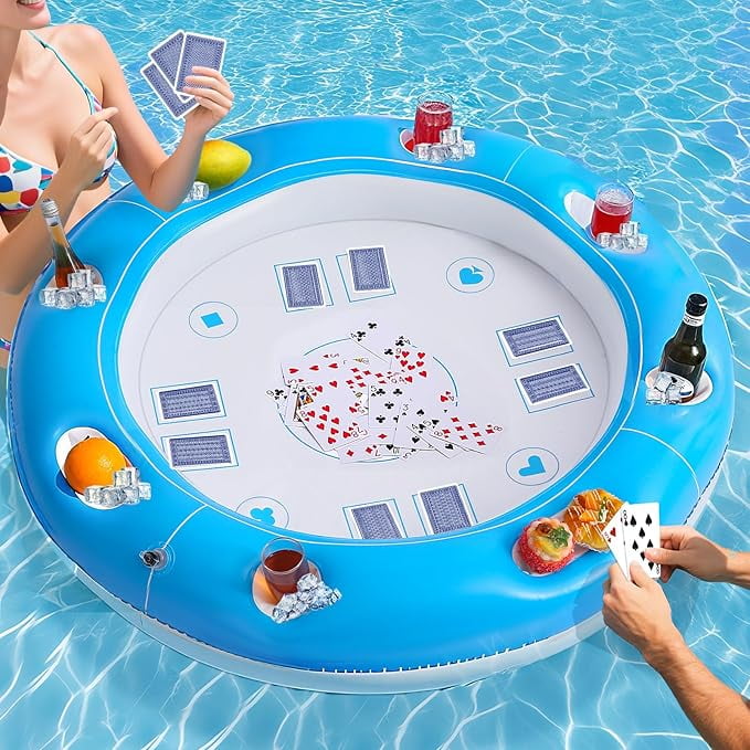 Floating Game Table for Pool Inflatable Floating Table for Pool in ...