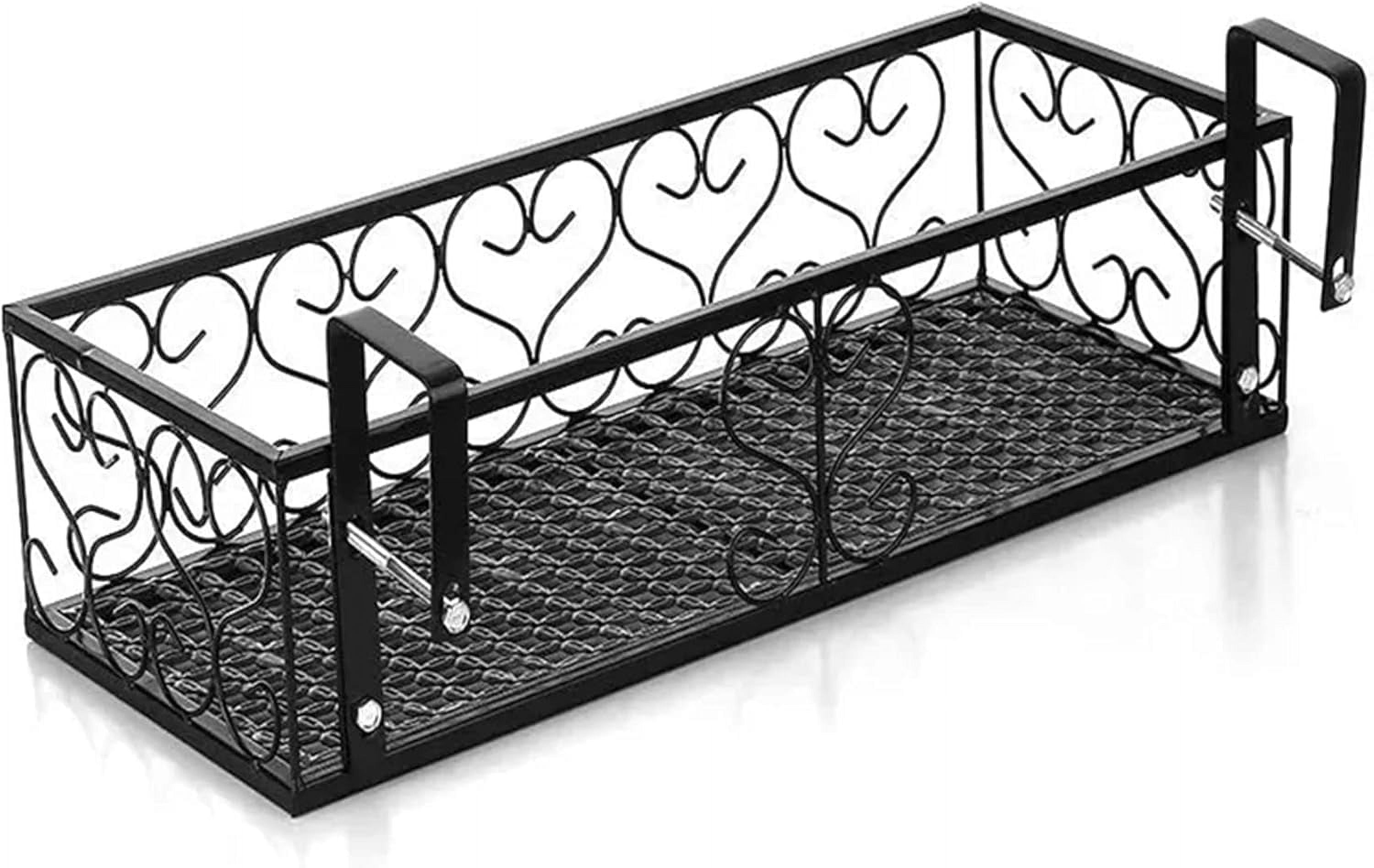 Floating Garden Railing Planter Shelf Balcony Hanging Flower Rack ...