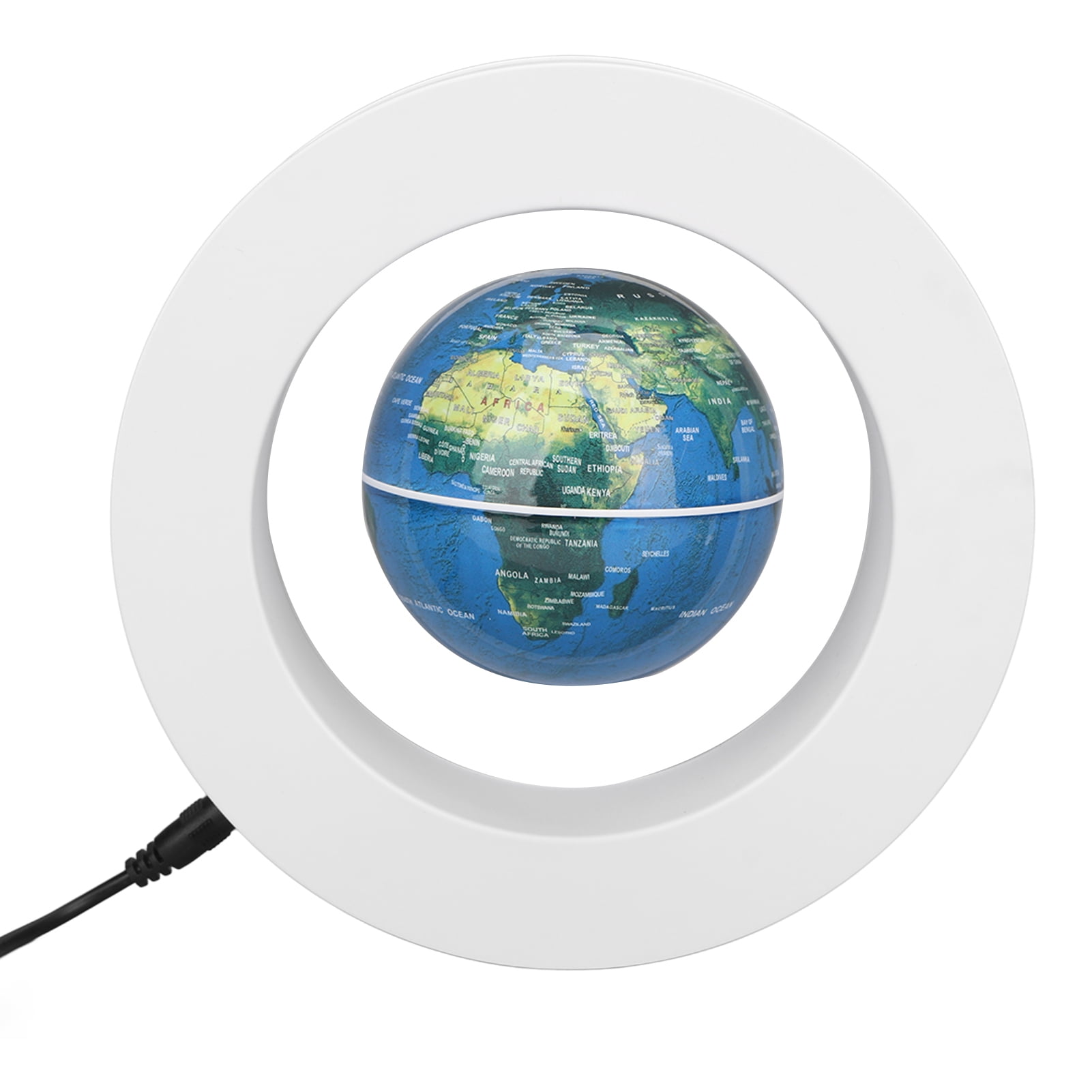 Floating Globe White Built In Led Light Frosted Texture 3.3In ...