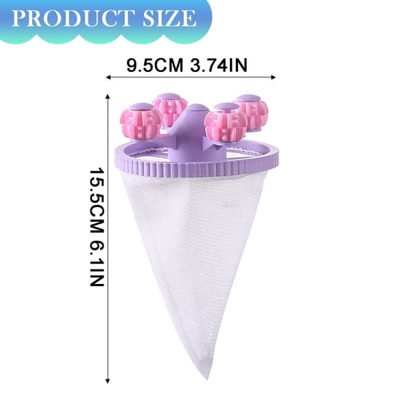 Floating Hair Filter Remover Purple， for Washing Machine Pet Hair ...