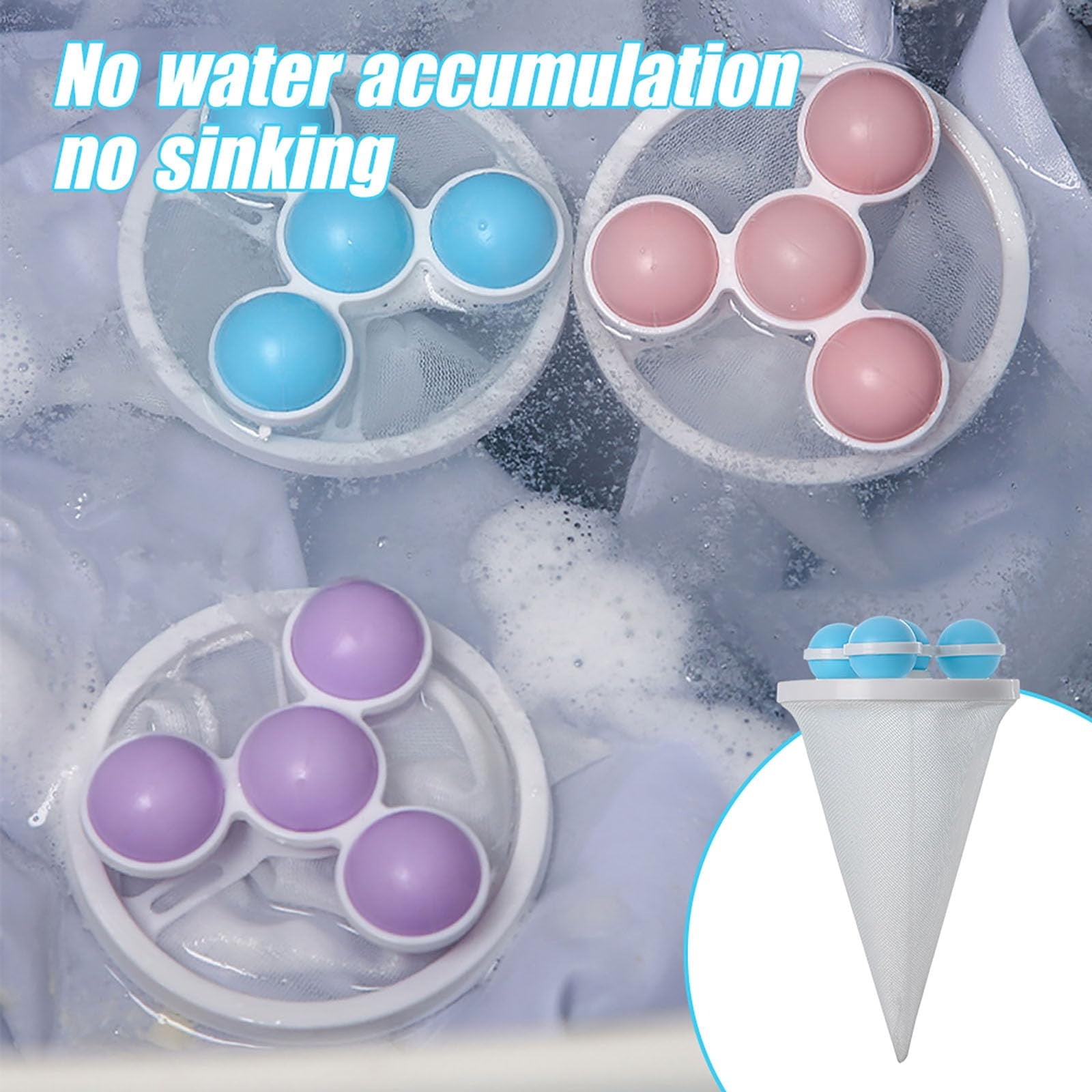 Floating Hair Filtering Mesh Removal, 2025 3PCS Filter Bags, Washing ...