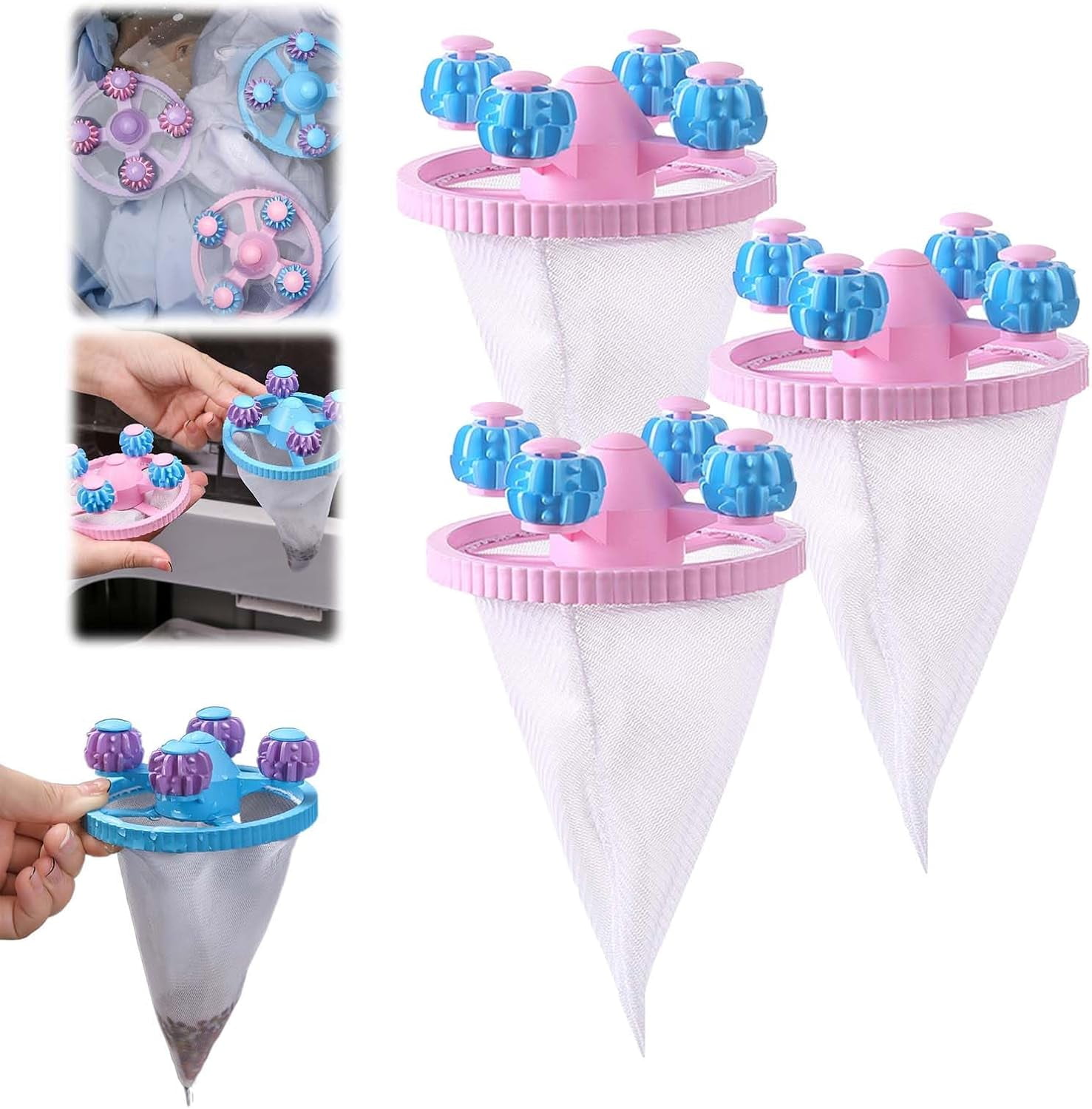 Floating Hair Filtering Mesh Removal, Lint Catcher for Washing Machine ...