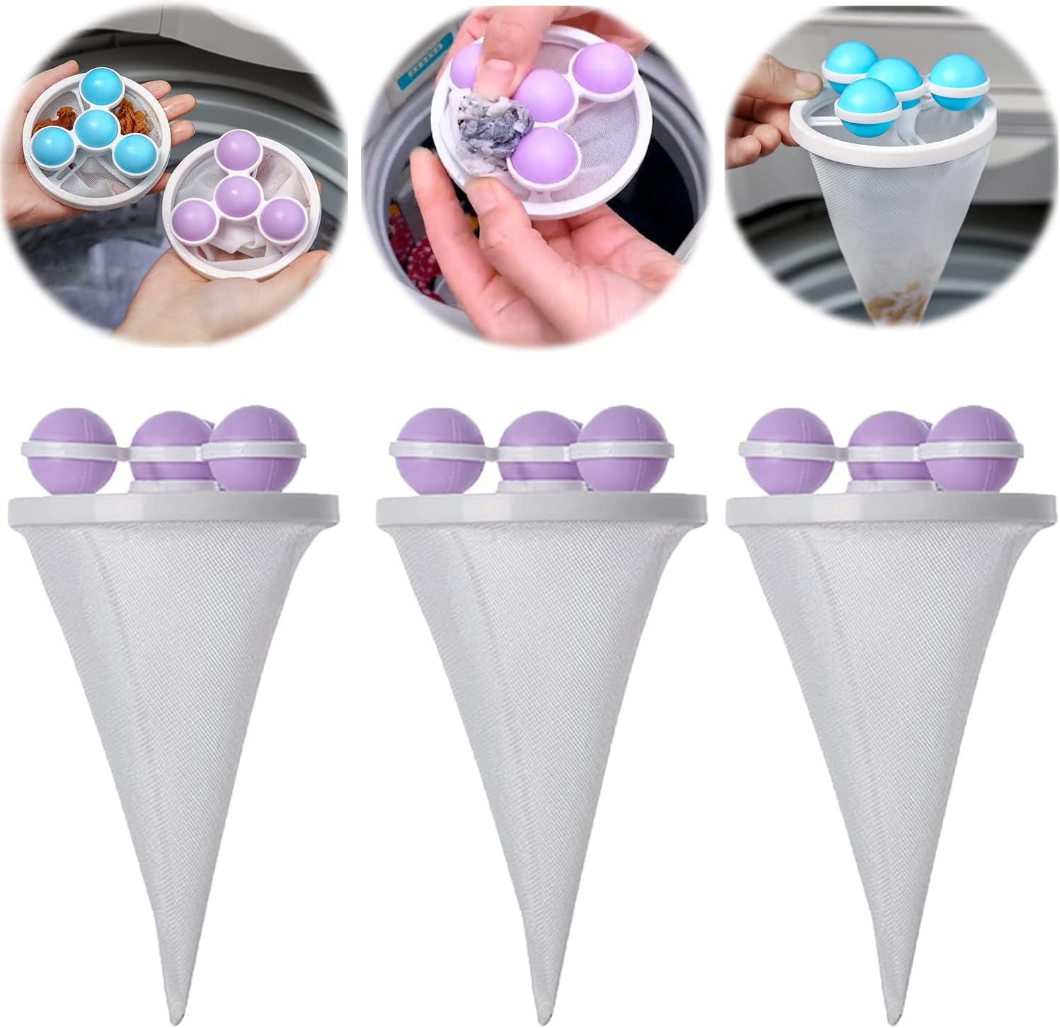 Floating Hair Filtering Mesh Removal, Washing Machine Float Filter Bag ...