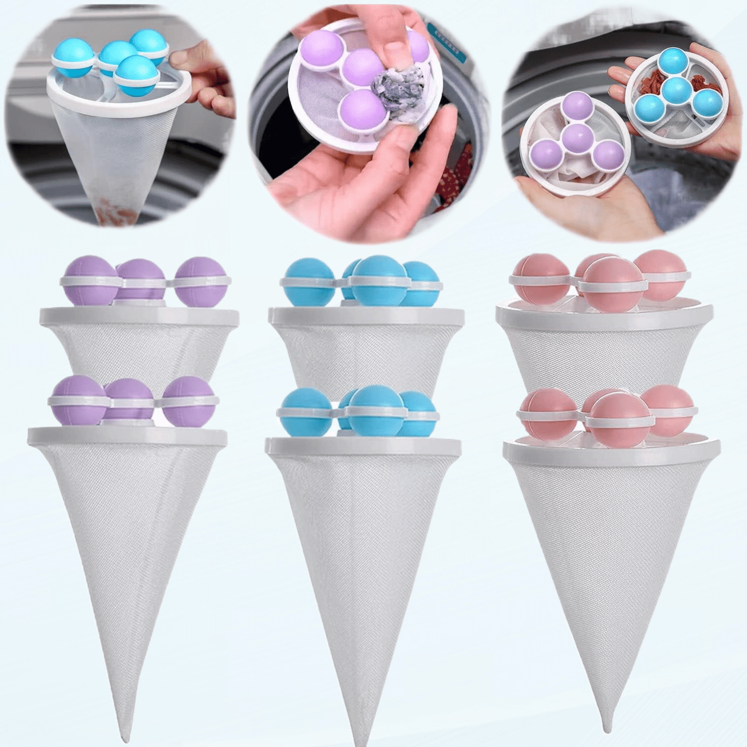 Floating Hair Filtering Mesh Removal, Washing Machine Float Filter Bag ...