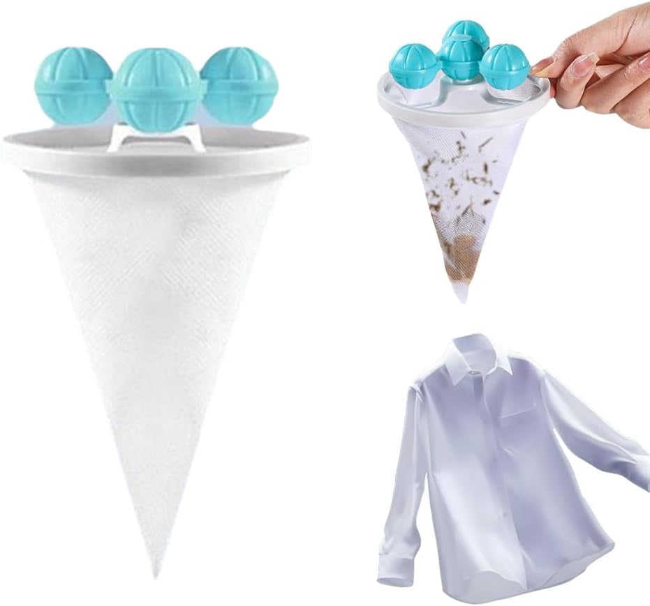 Floating Hair Filtering Mesh Remover, 2026 Reusable Pet Hair Lint ...