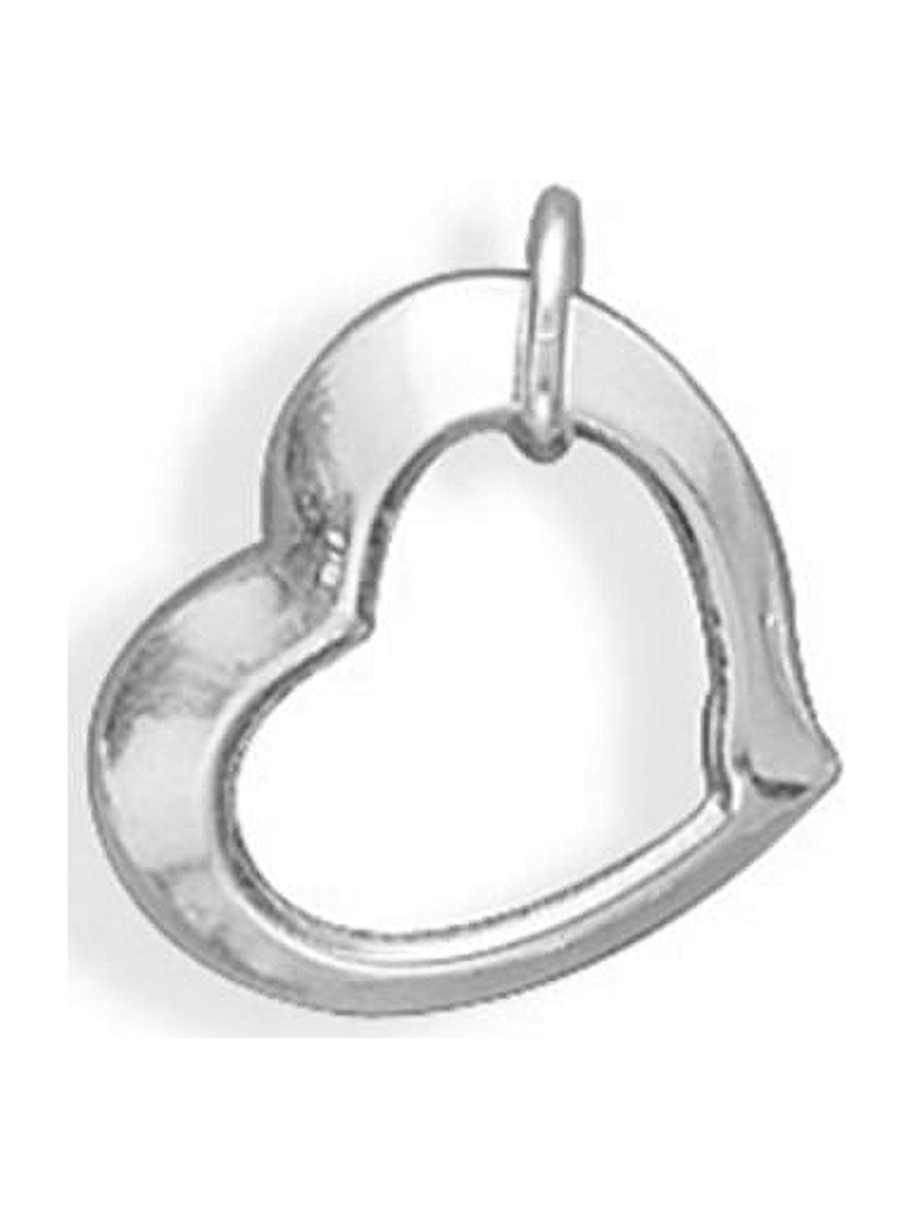 Floating Heart Charm or Pendant Sterling Silver, Made in the USA ...