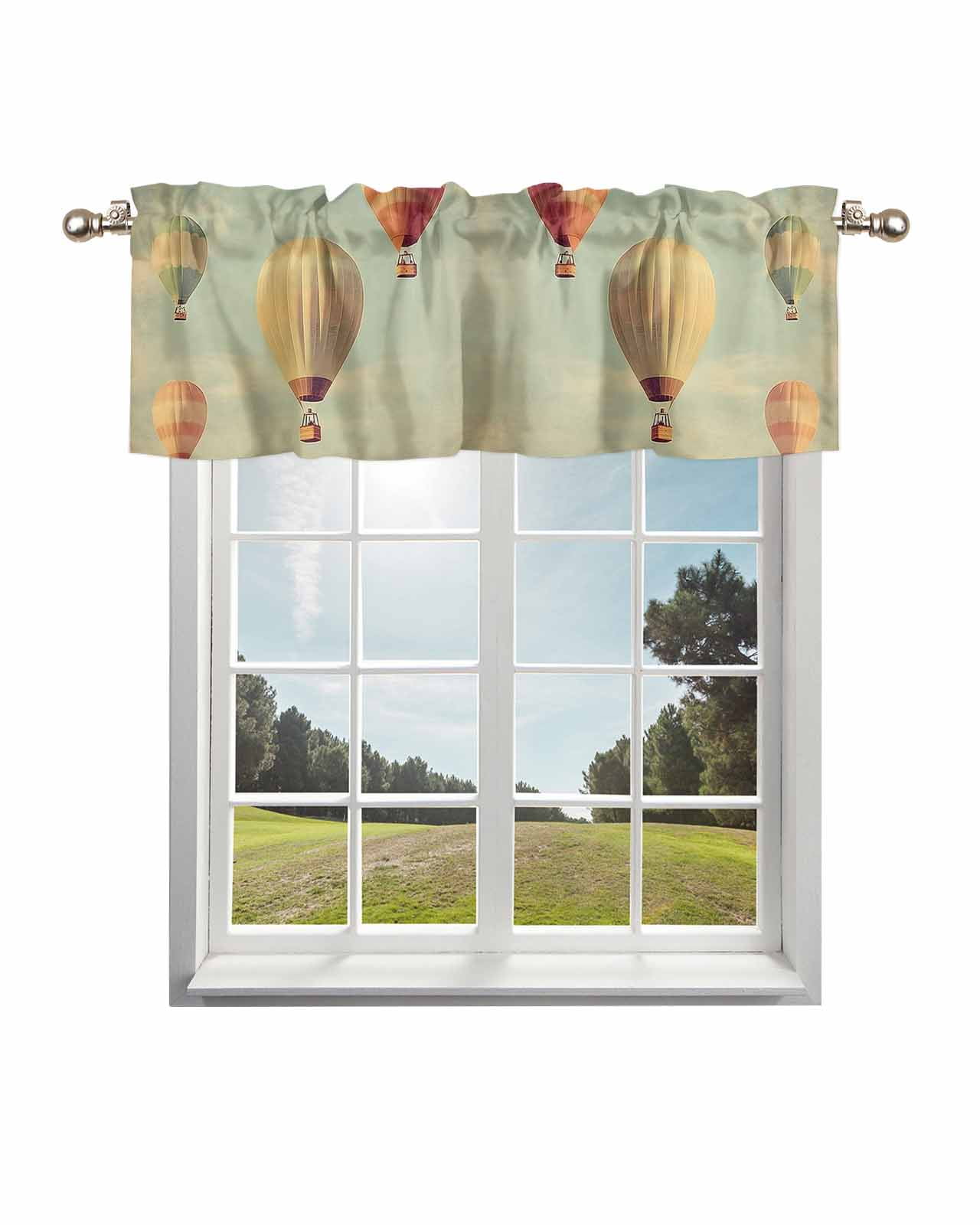 Floating Hot Air Balloon Curtain Valance for Windows/Living Room ...