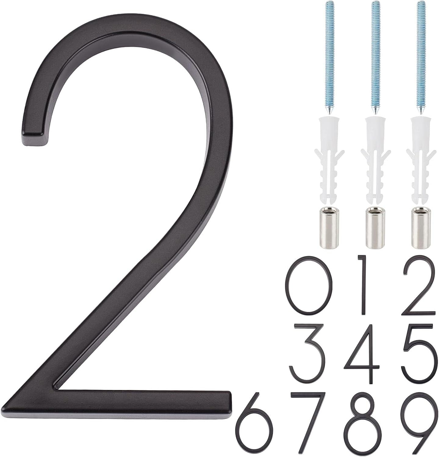 Floating House Number 2 Address Numbers for House Alloy Metal Large ...