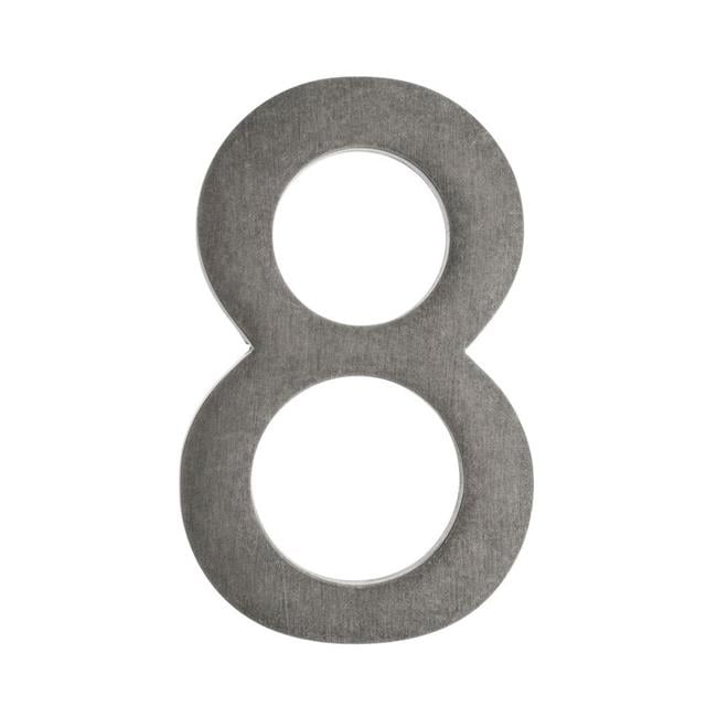 Floating House Number 8 - Antique Pewter - 5 in. - Walmart.com