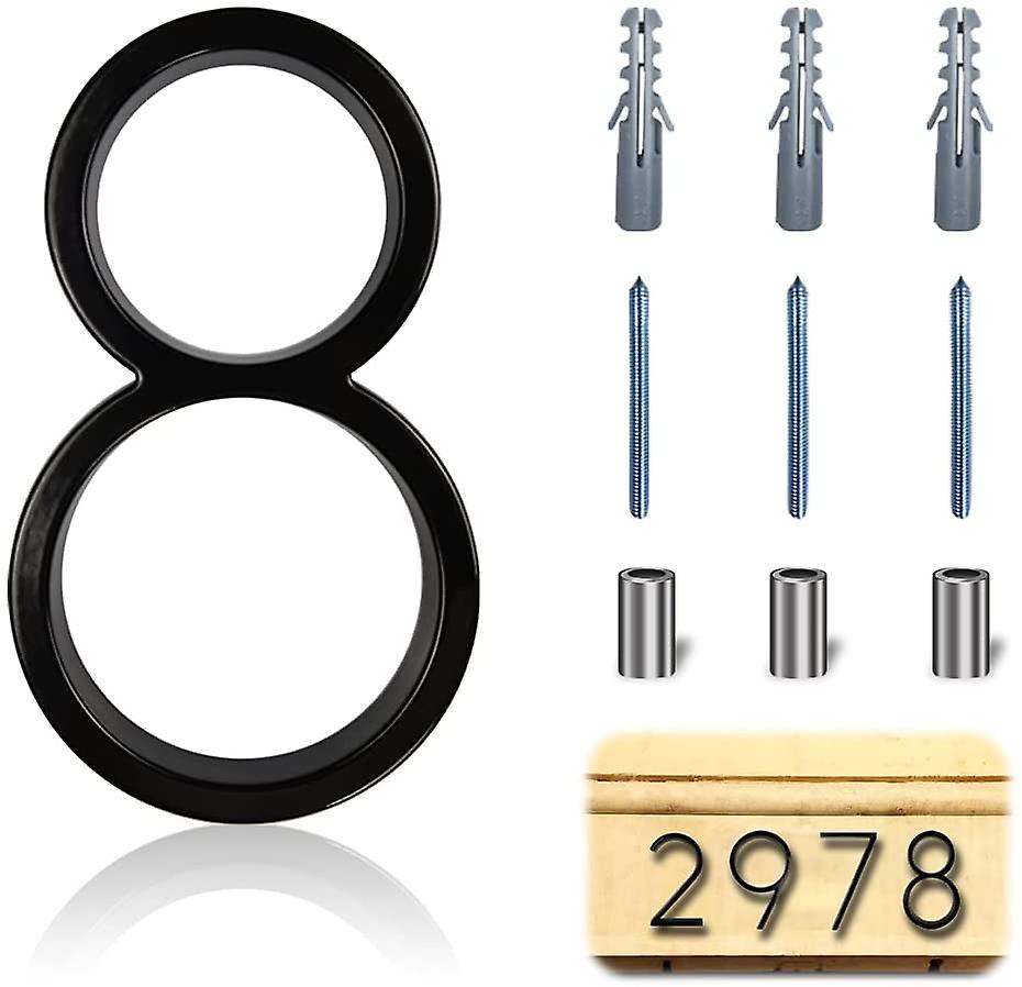 Floating House Number Modern Address Number 5 Inch, Black Floating ...