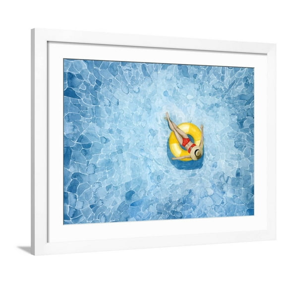 Art.com Floating II Art Print by Grace Popp, White Frame Wall Art, 40 ...
