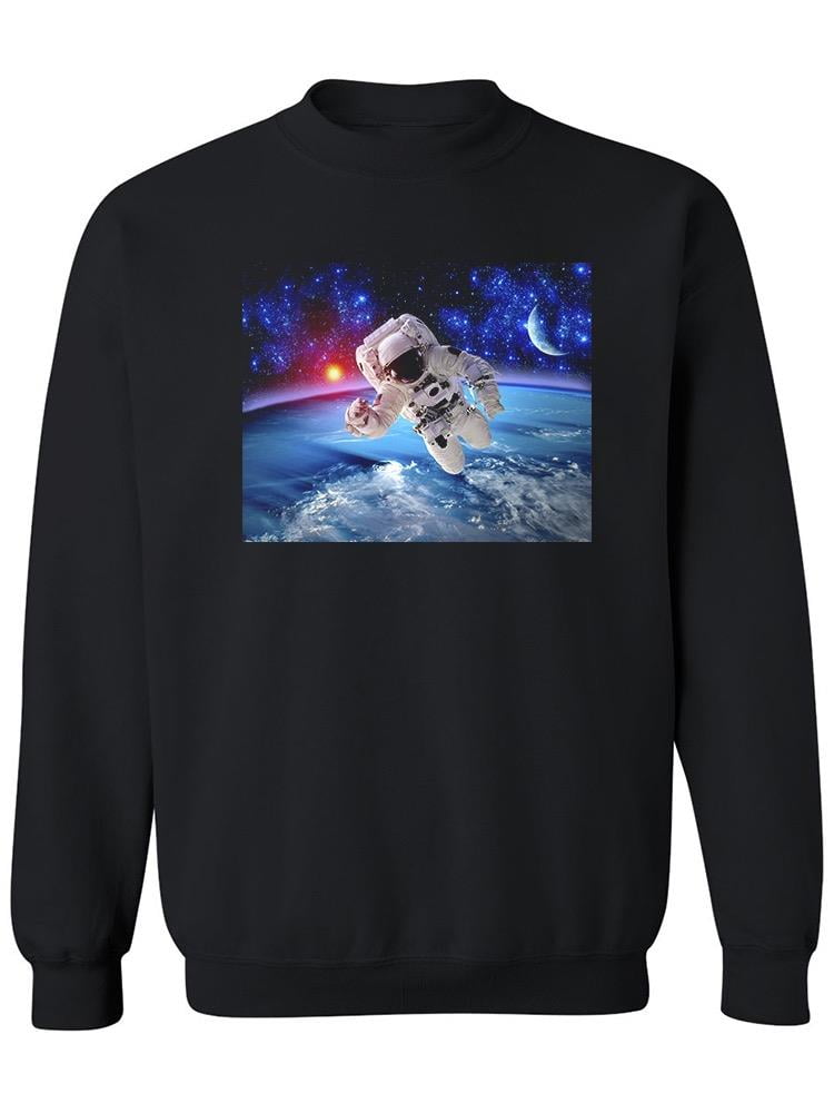Floating In Space Sweatshirt Men -Image by Shutterstock, Male Large ...