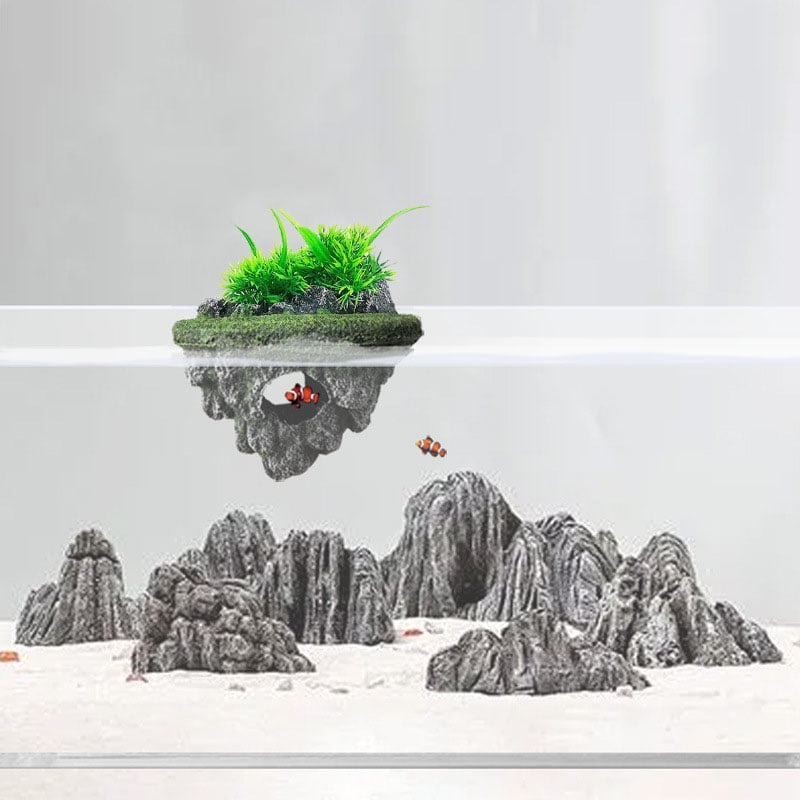 Floating Island Rockery Empty Island Aquarium Landscape Decoration ...