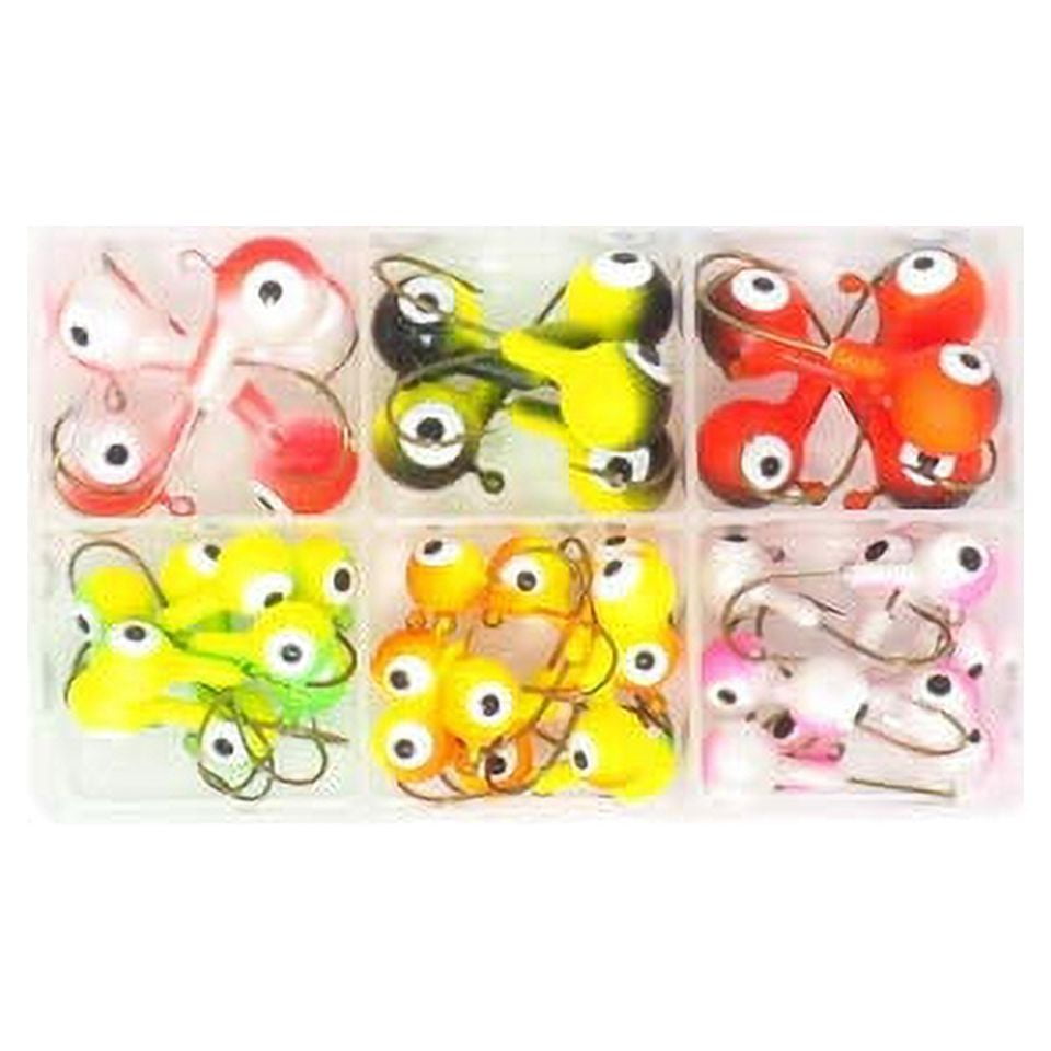 Floating Jig Head Assortment - 45 Pieces - Bass Panfish - Plastic - 1/0 ...
