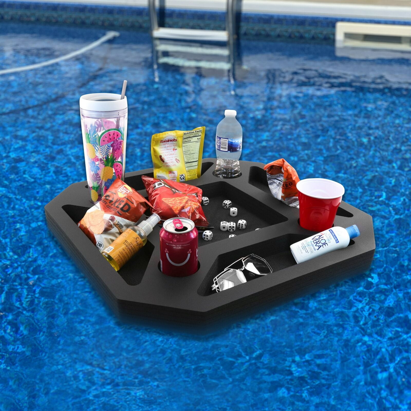 Floating Large Refreshment Drink Tray Pool Beach Float Drink Holder ...