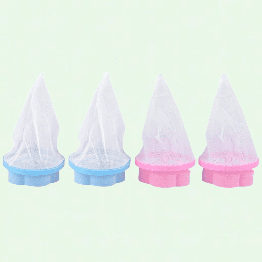 Floating Lint Trap for Washing Machine, Set of 4 Reusable Laundry ...