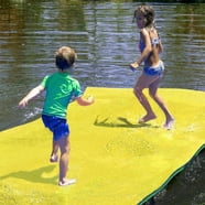 Gymax Large 12' x 6' Swim Floating Water Pad Mat, 3-Layer Foam Island ...