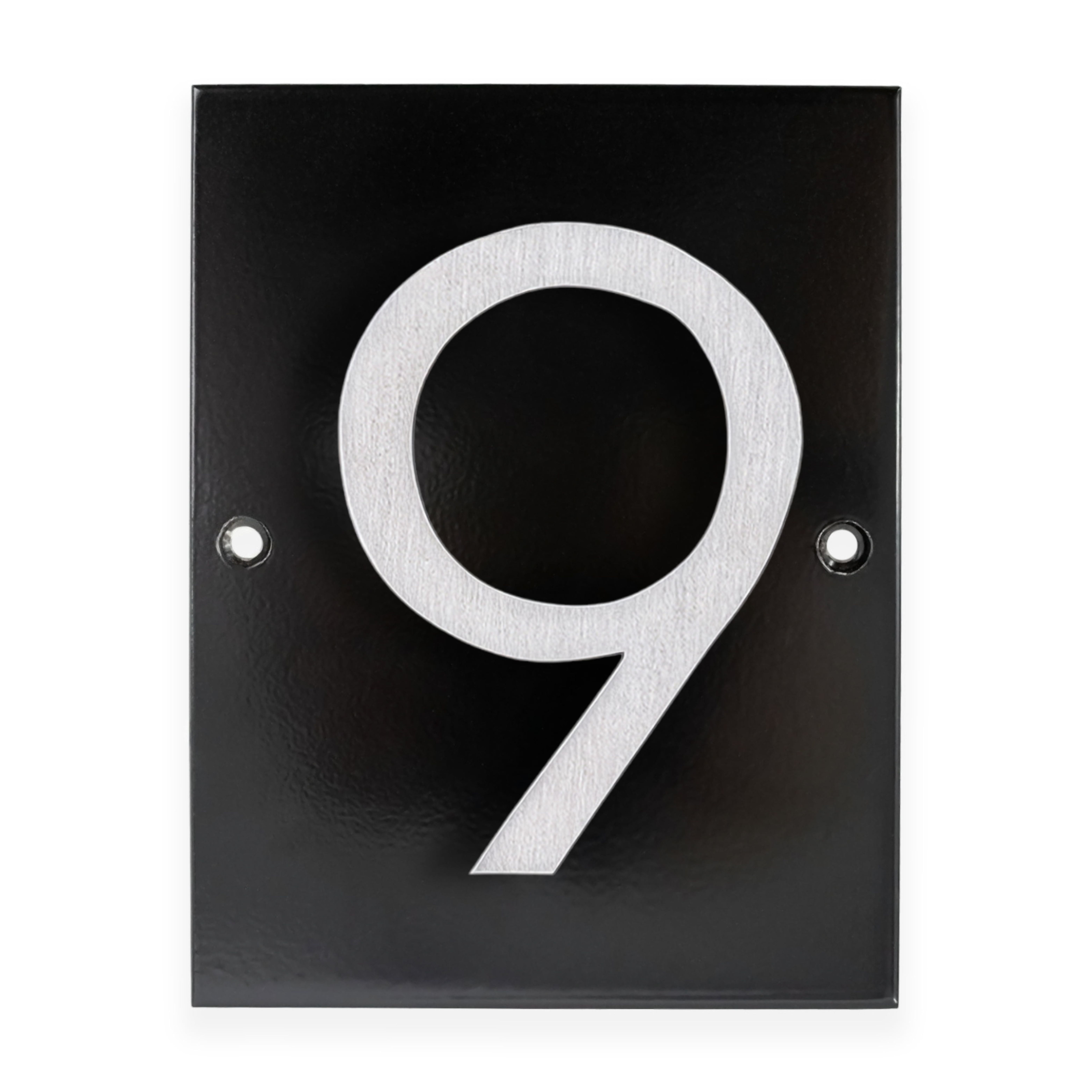 Floating Modern 4" Number Horizontal Address Plaque (1 character ...