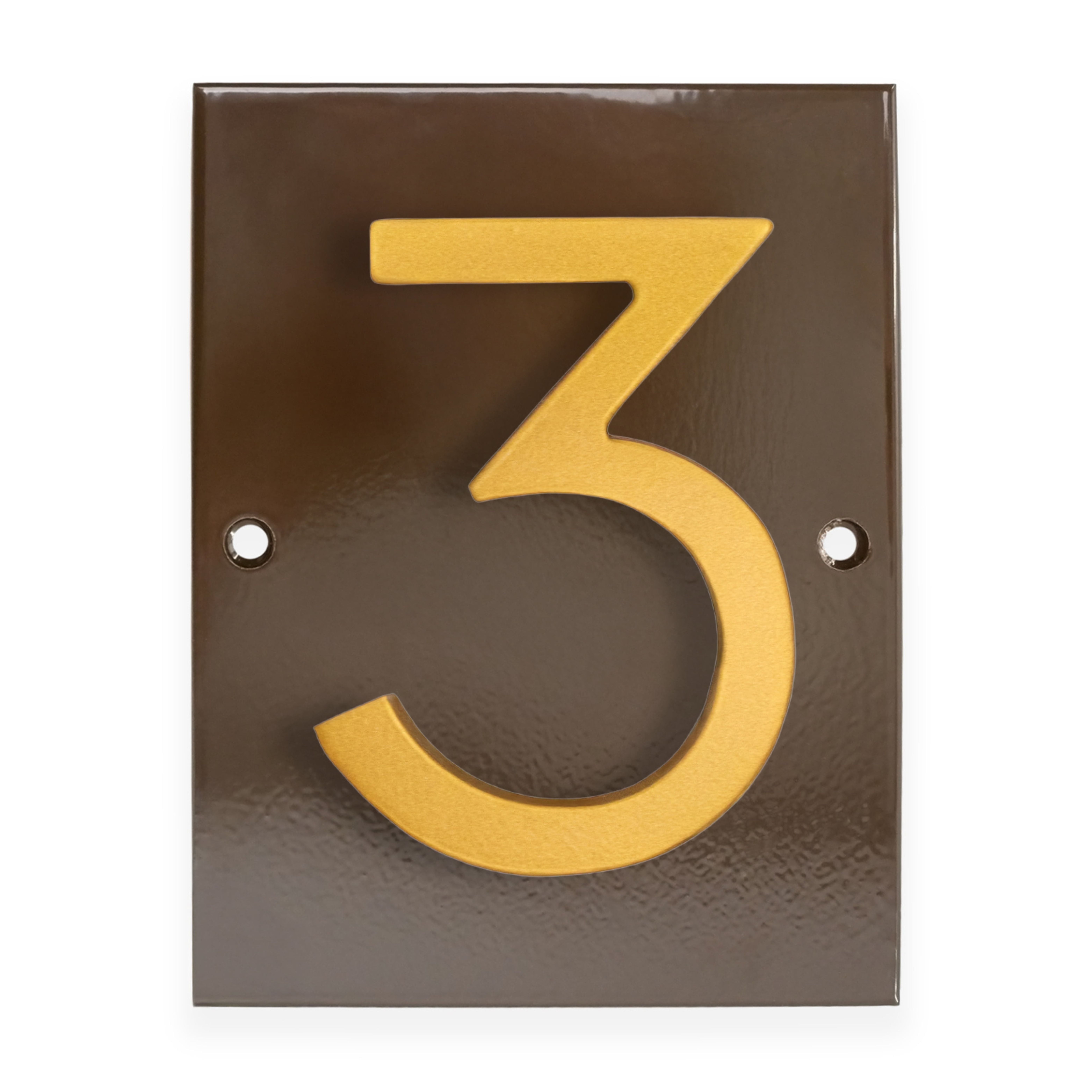 Floating Modern 4" Number Horizontal Address Plaque (1 character ...
